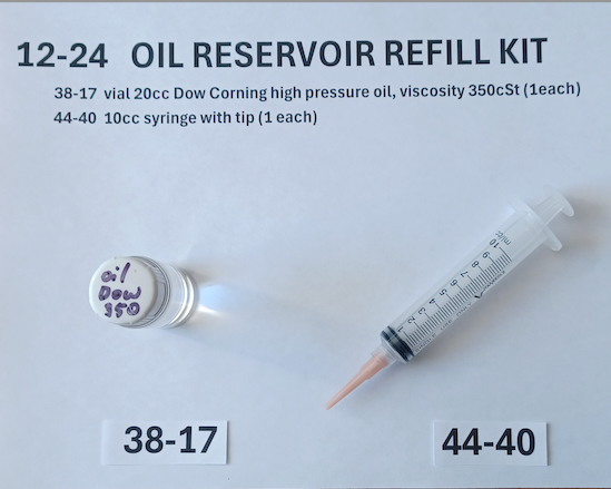 Oil reservoir refill kit - P/N 12-24 - Products - University of Rhode ...